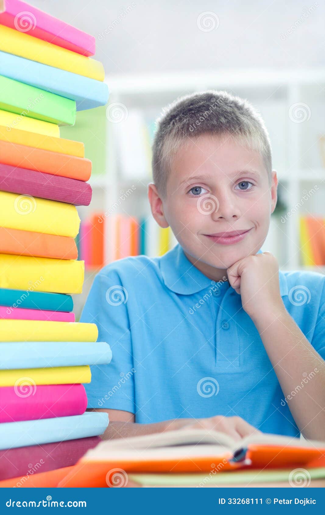 Cute little boy study stock image. Image of learner, human - 33268111