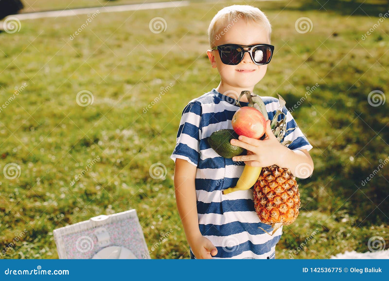 Cute Little Boy in a Summer Park Stock Image - Image of holiday ...