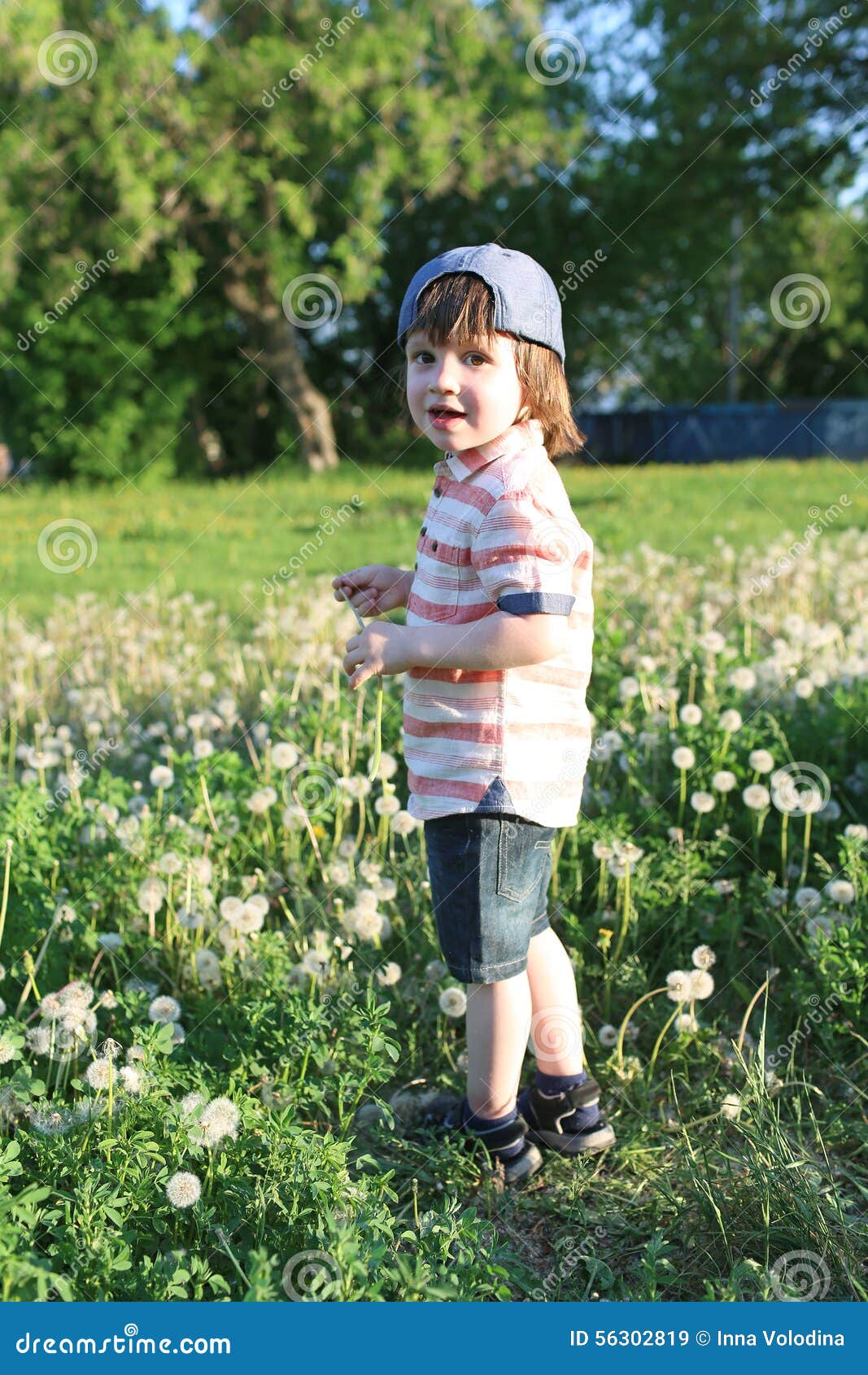 Cute Little Boy Walks in Summer Stock Image - Image of fashionably ...