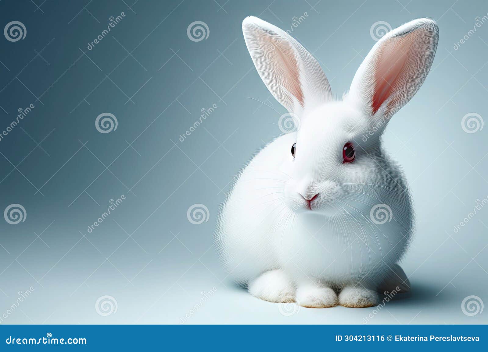 Cute Little Bunny Closeup on Color Background. Stock Photo - Image of ...