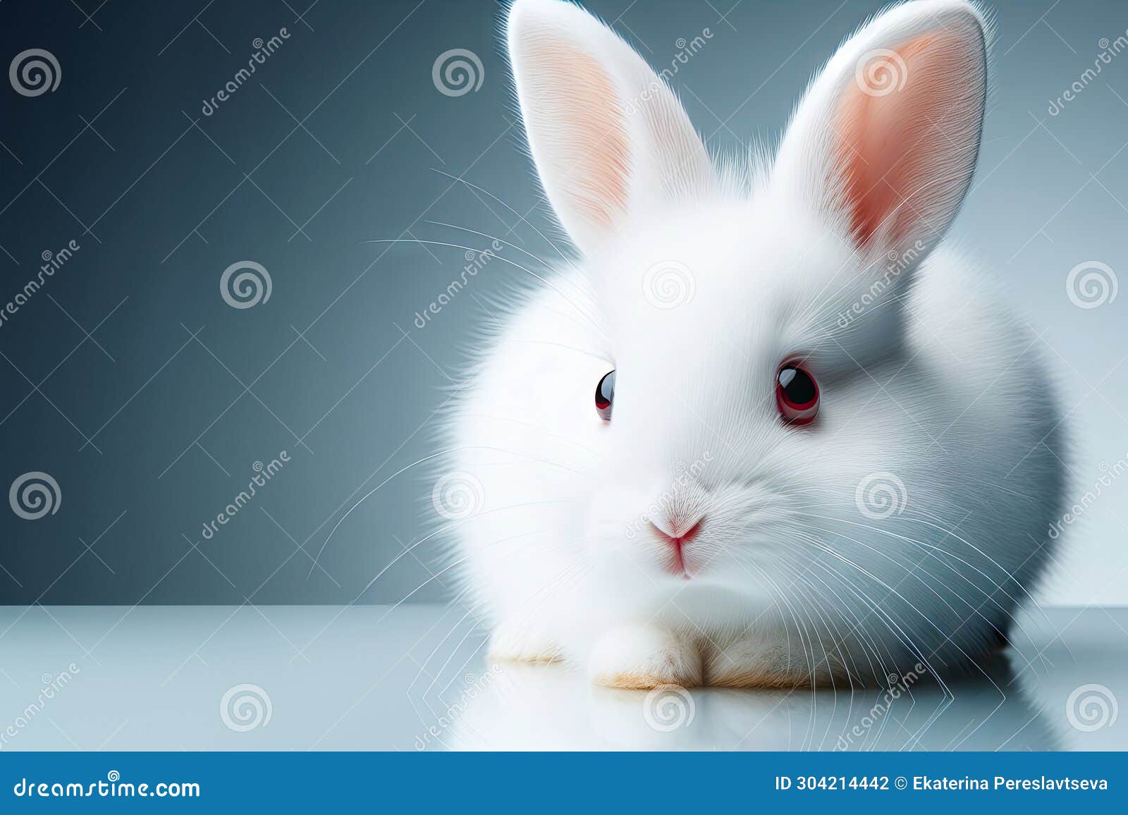 Cute Little Bunny Closeup on Color Background. Stock Photo - Image of ...