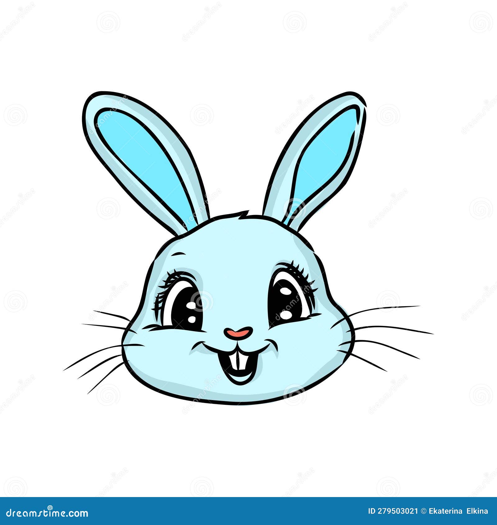 Cute Little Bunny Isolated on White Background Stock Vector ...