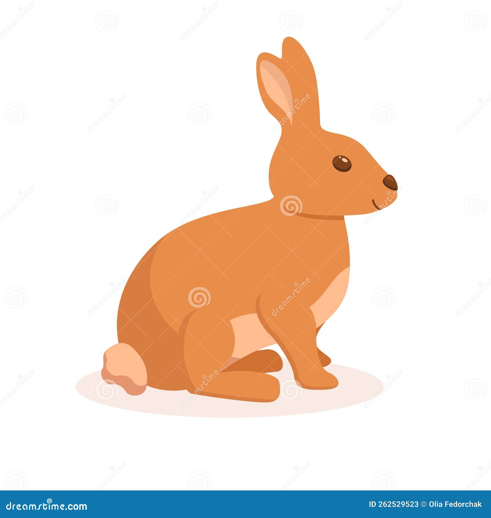 Cute Little Bunny Sitting. Colorful Rabbit Stock Vector - Illustration ...