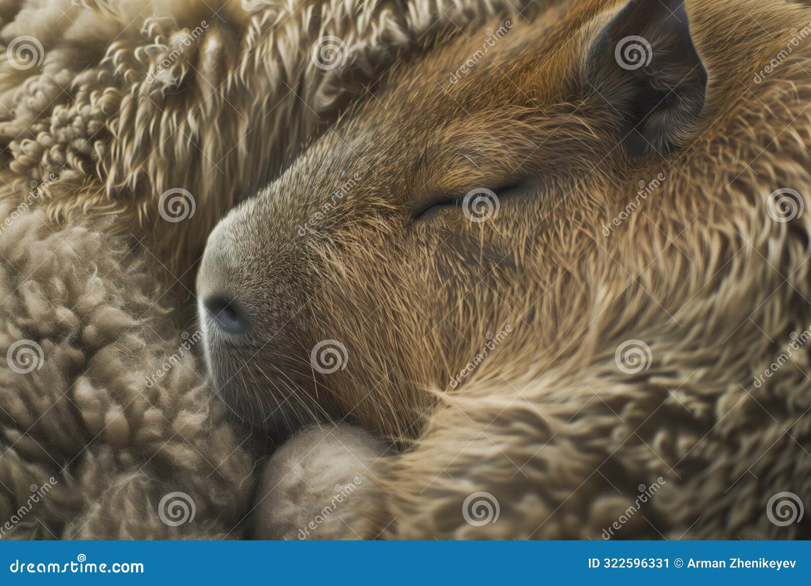 Capybara Sleeping On Moon And Stars Background Wallpaper Royalty-Free ...