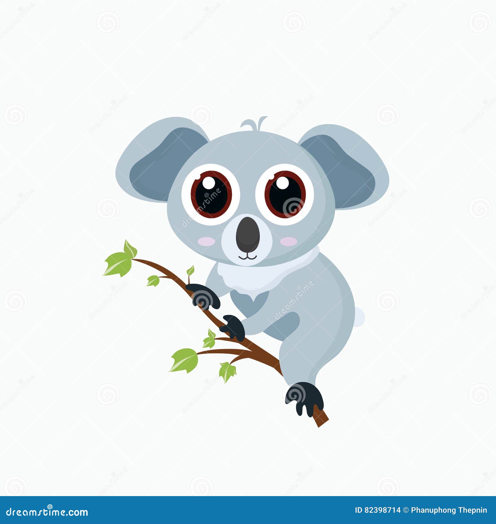Cute little cartoon koala. stock vector. Illustration of baby - 82398714