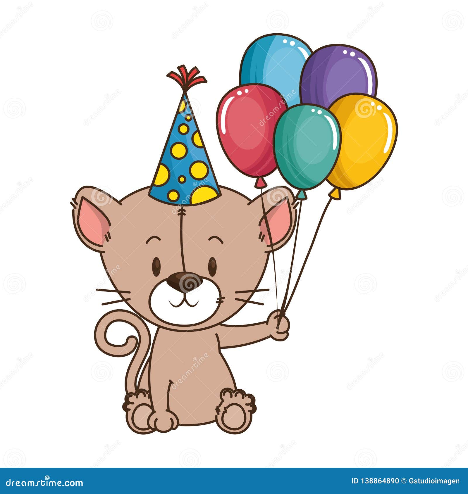 Cute little cat character stock vector. Illustration of imagination ...