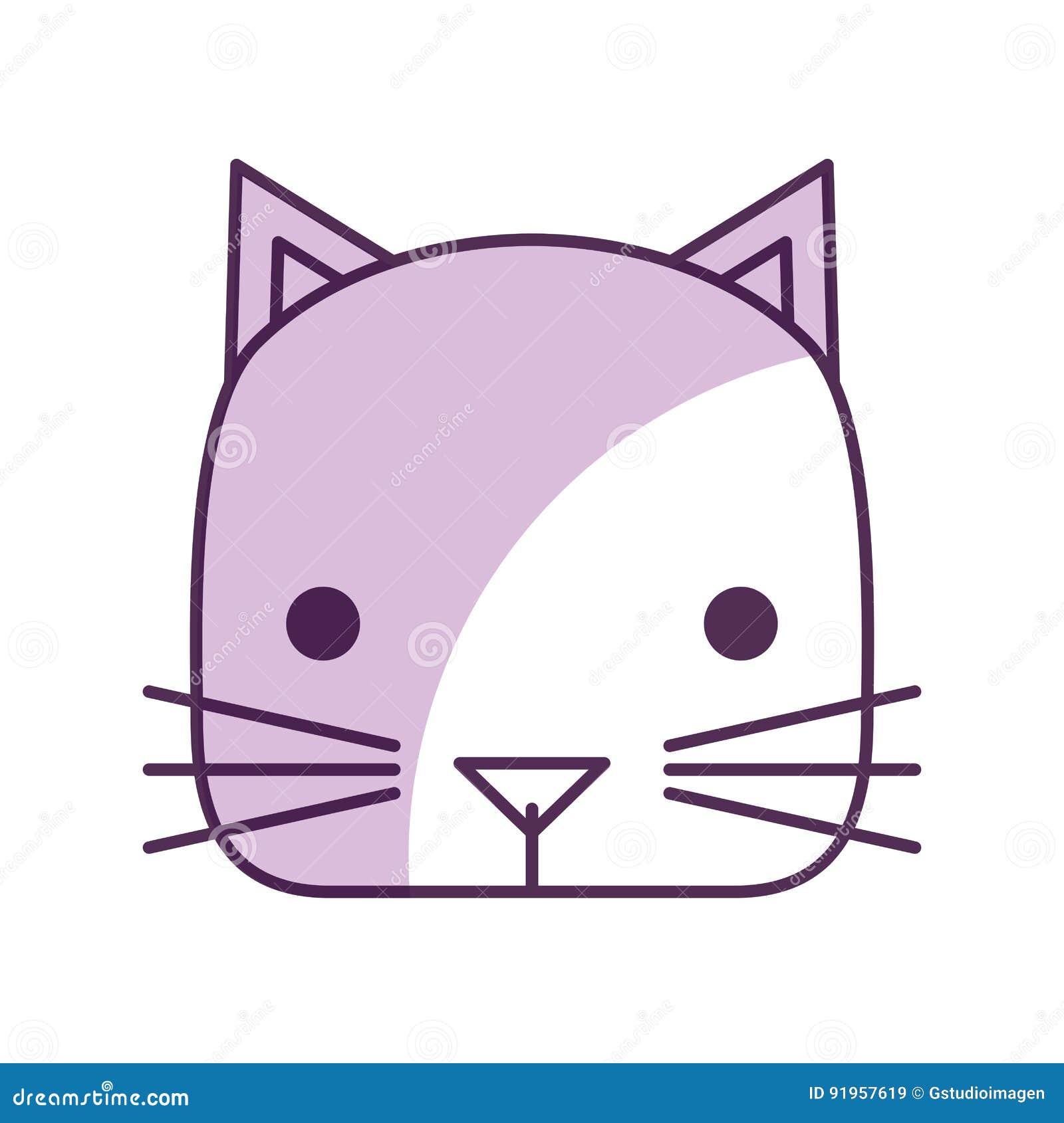 Cute little cat icon stock vector. Illustration of artwork - 91957619