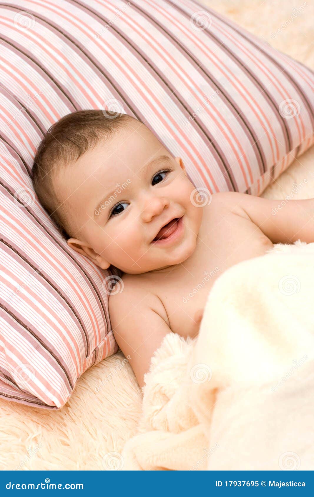 Cute Little Caucasian Boy Under the Blanket Stock Image - Image of ...