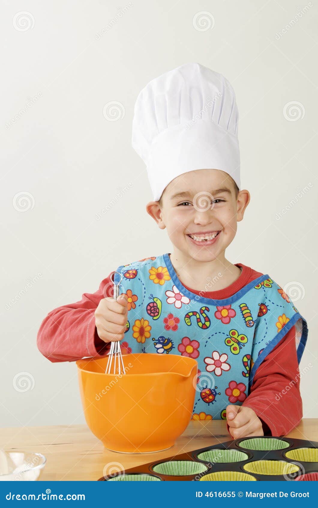 Cute little chef stock image. Image of child, spoon, little - 4616655