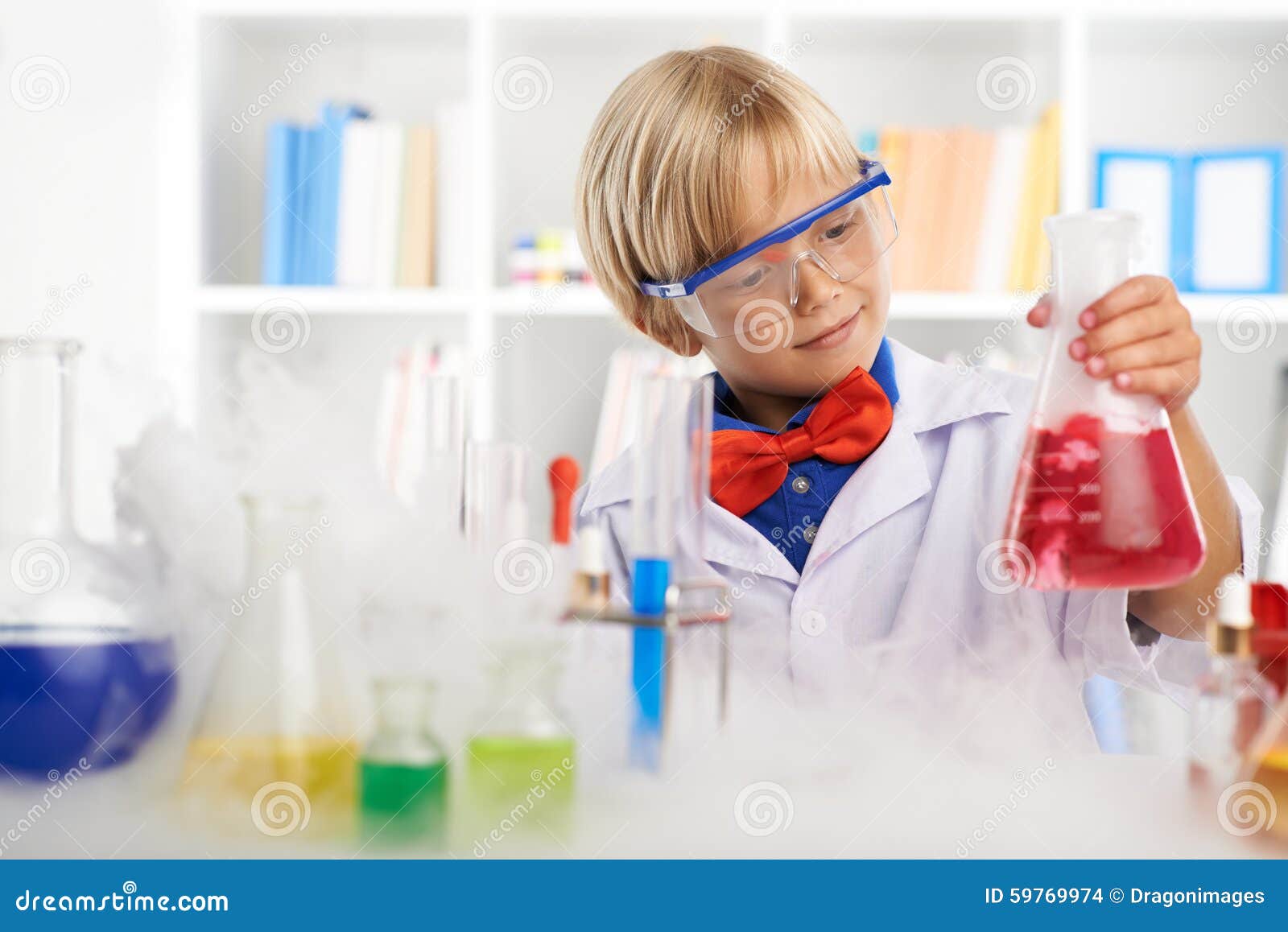 Cute little chemist stock photo. Image of pupil, child - 59769974