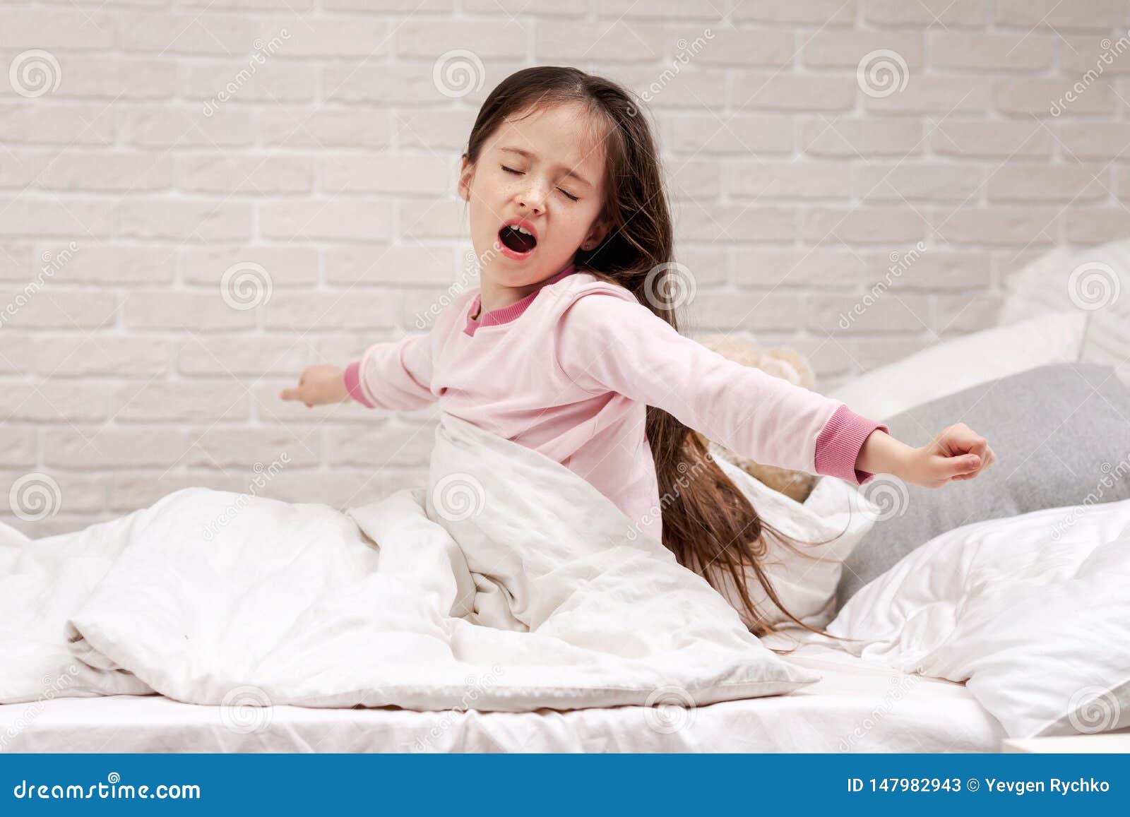 Cute Little Child Girl Wakes Up from Sleep Stock Image - Image of ... Cute Little Child Girl Wakes Up from Sleep Stock Image - Image of ...