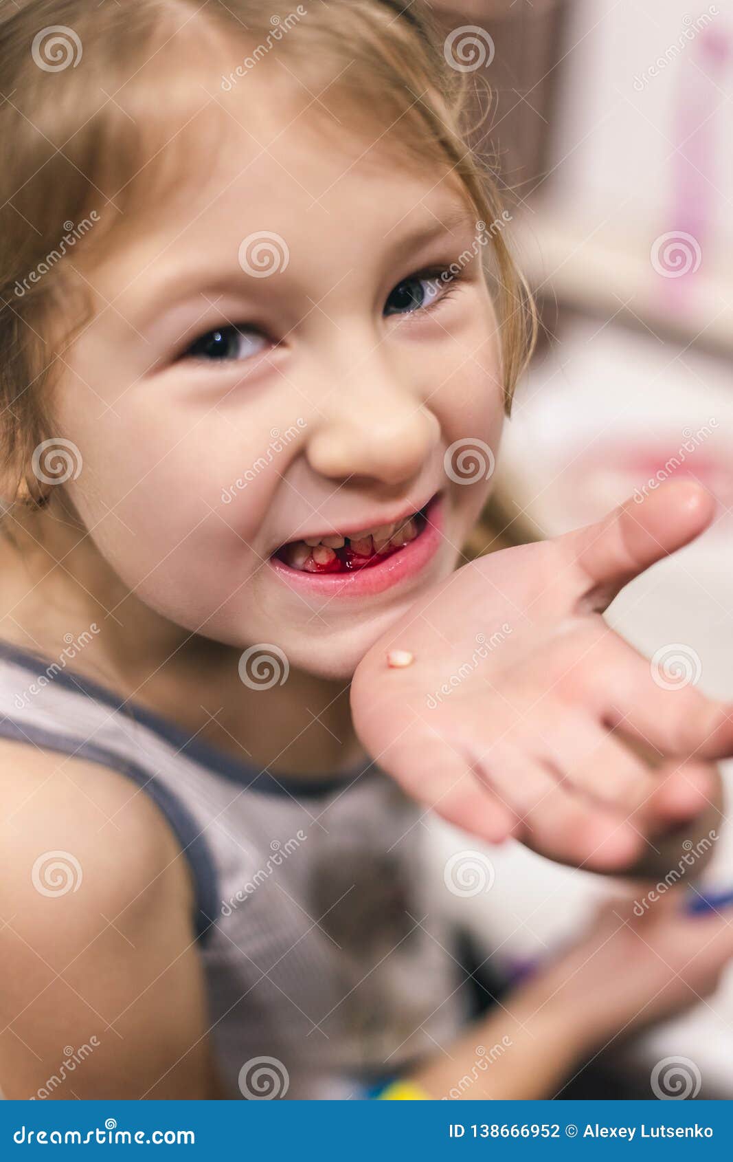 Cute Little Child Has Just Lost the First Milk Tooth Stock Photo ... Cute Little Child Has Just Lost the First Milk Tooth Stock Photo ...