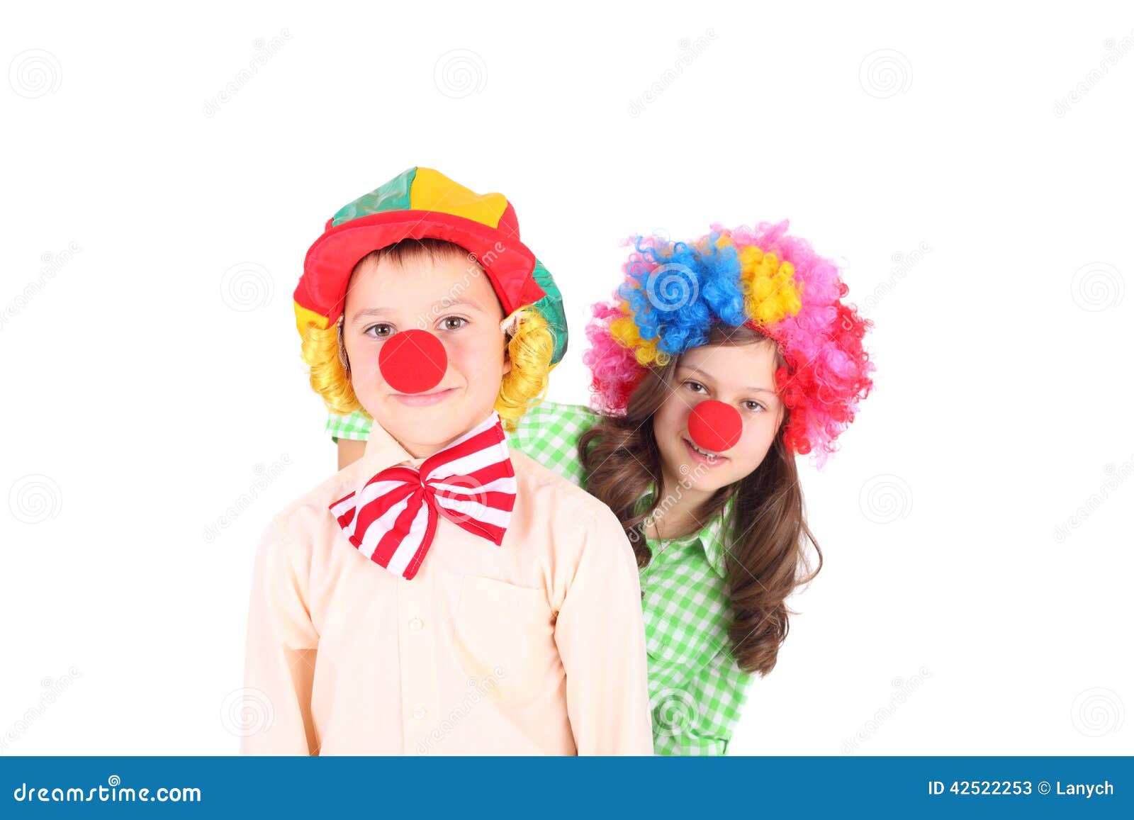 Cute little clowns stock image. Image of beautiful, brunette - 42522253