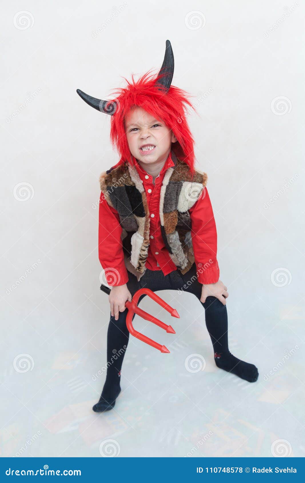 Cute little devil stock photo. Image of cute, male, autumn - 110748578