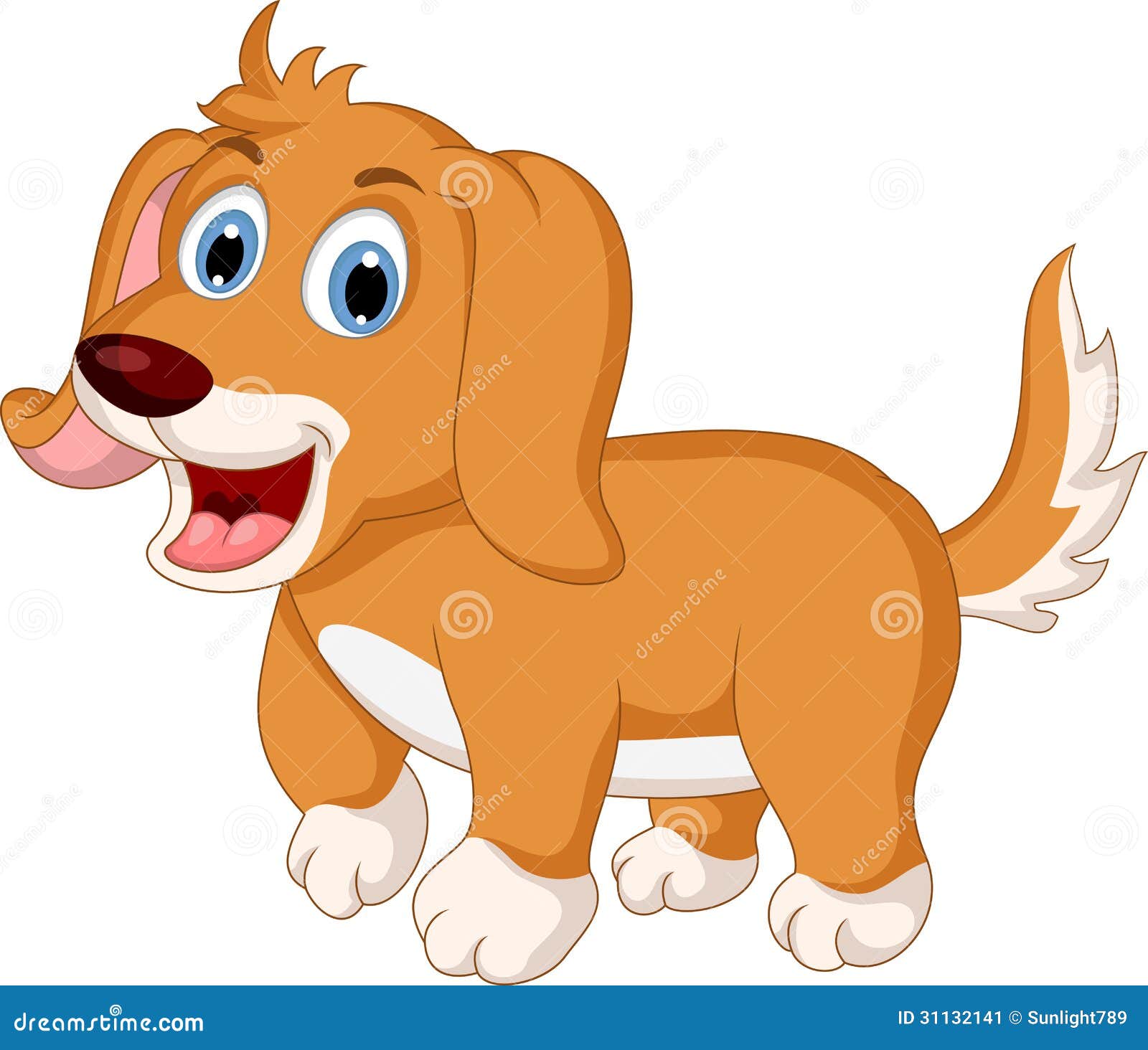 Cute Little Dog Cartoon Expression Stock Illustration - Illustration of ...