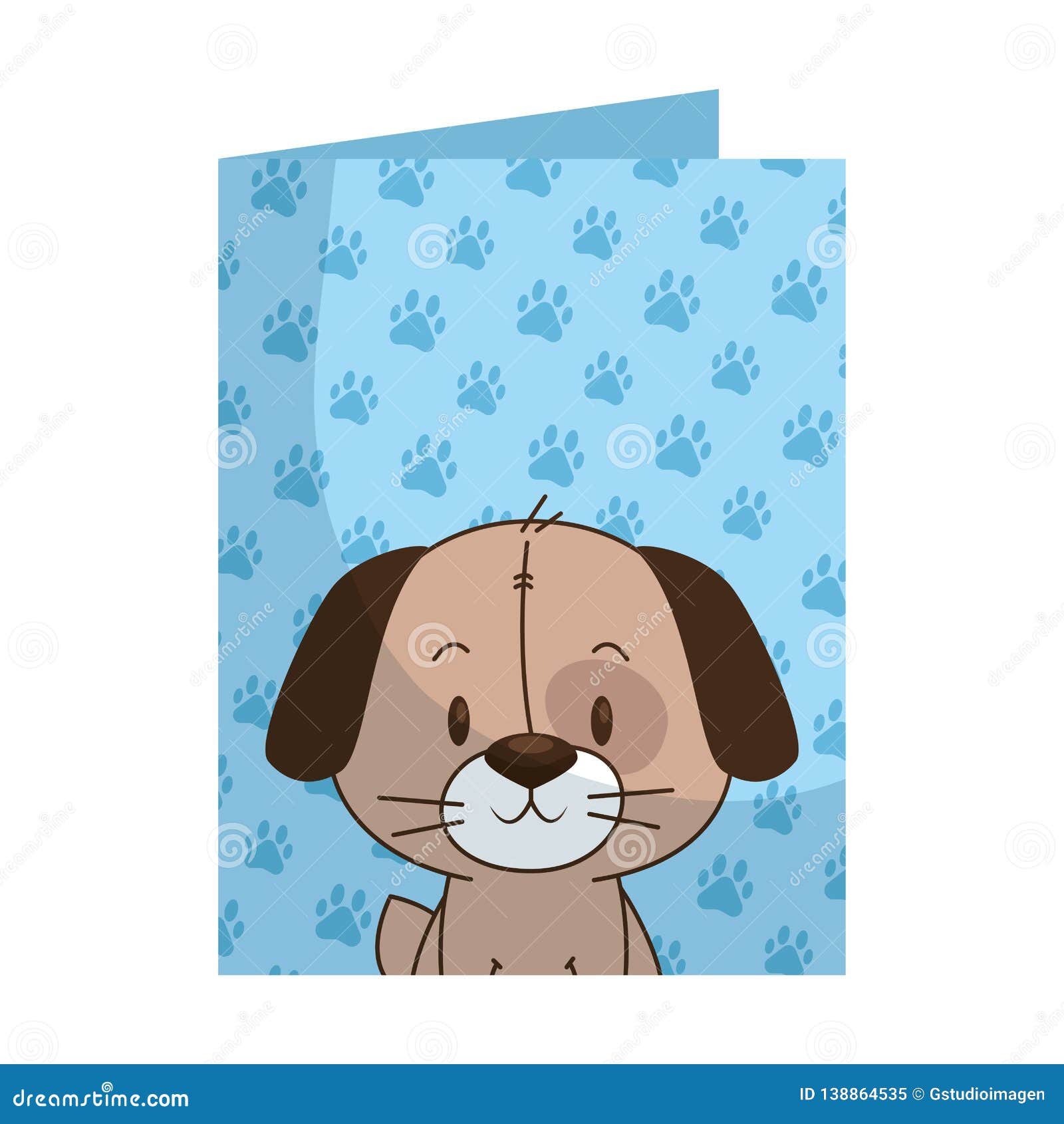 Cute little dog character stock vector. Illustration of happy - 138864535