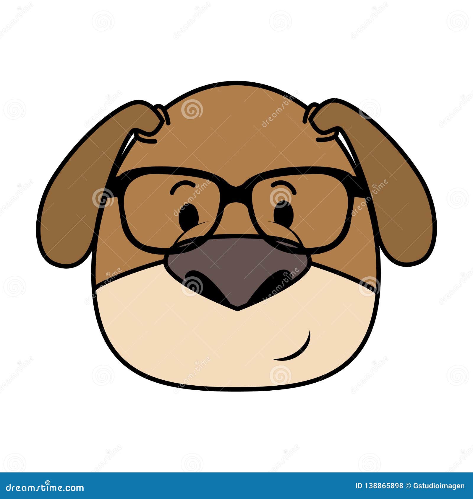 Cute little dog character stock vector. Illustration of little - 138865898