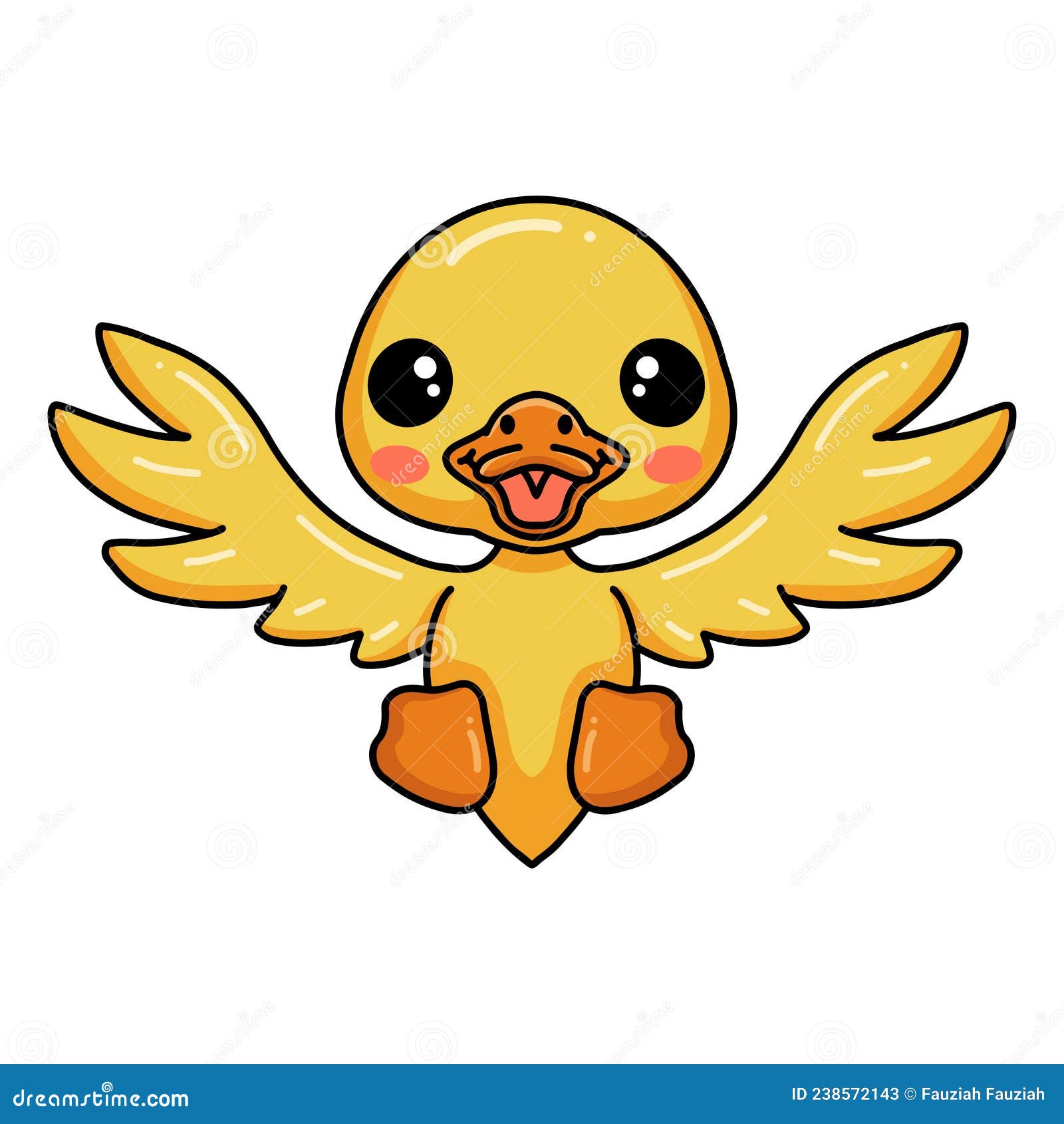 Cute Little Duck Cartoon Posing Stock Vector - Illustration of duck ...