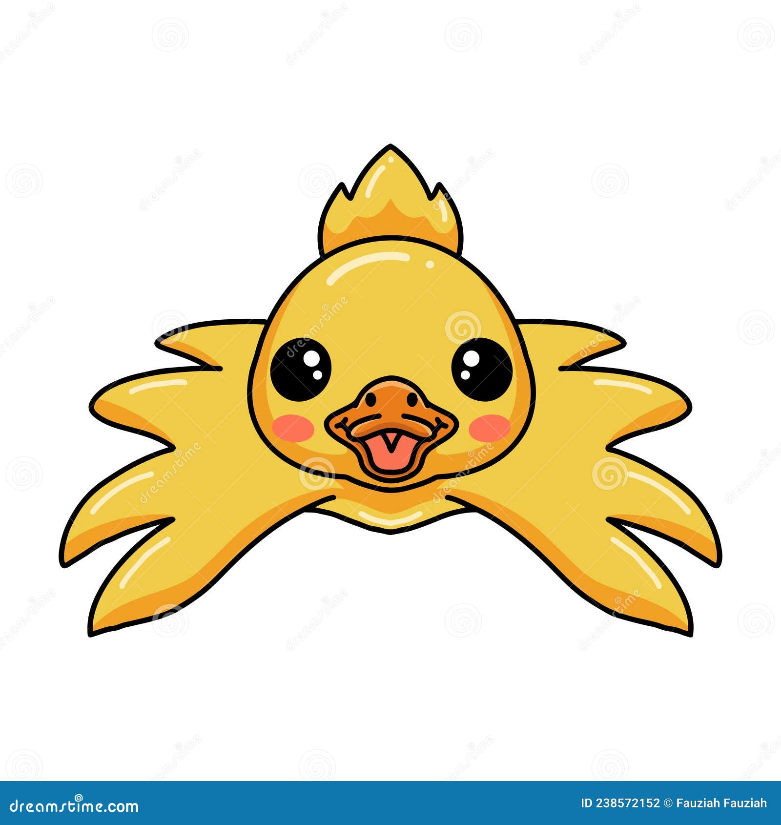 Cute Little Duck Cartoon Posing Stock Vector - Illustration of kawaii ...