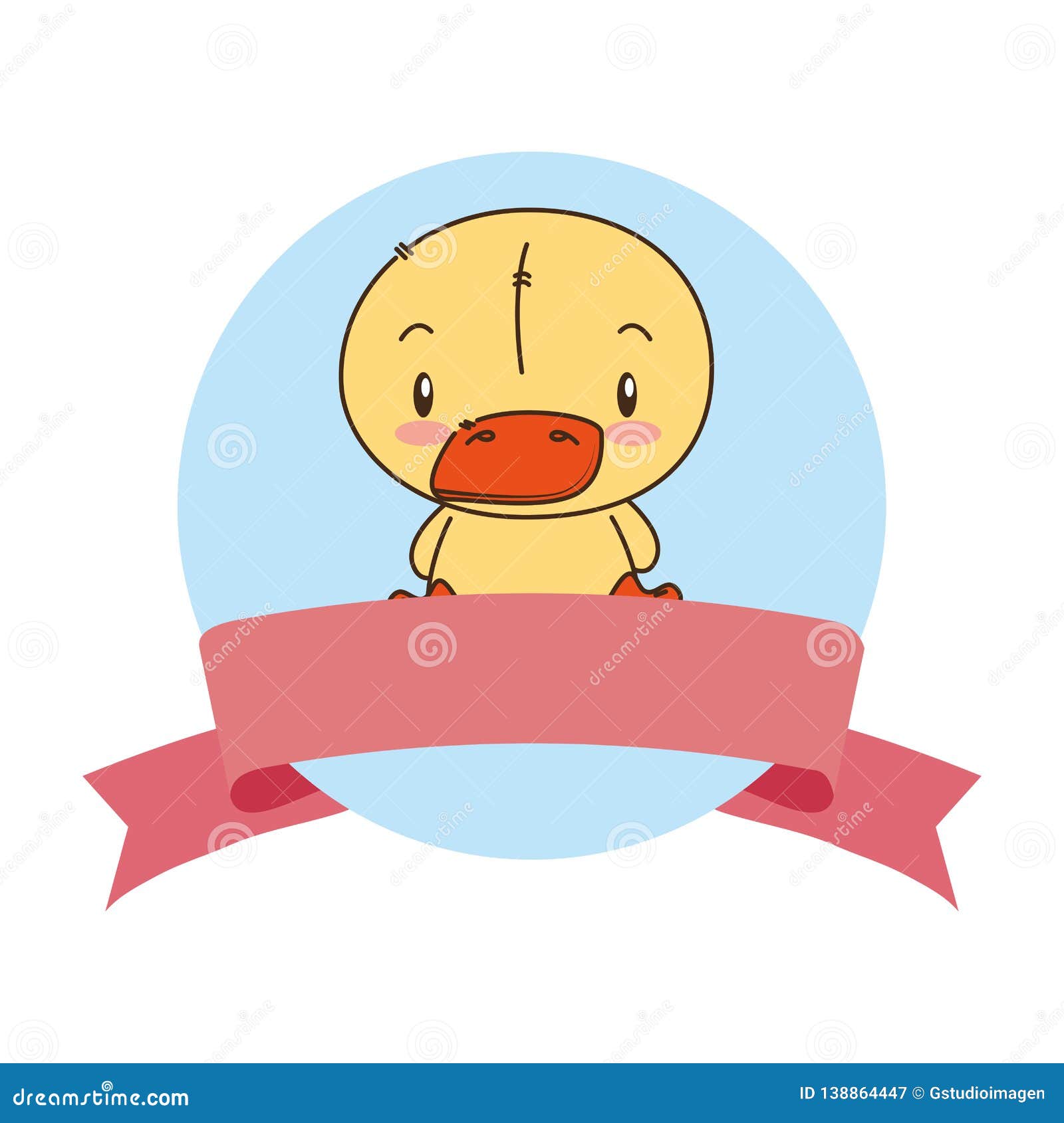 Cute little duck character stock vector. Illustration of nature - 138864447