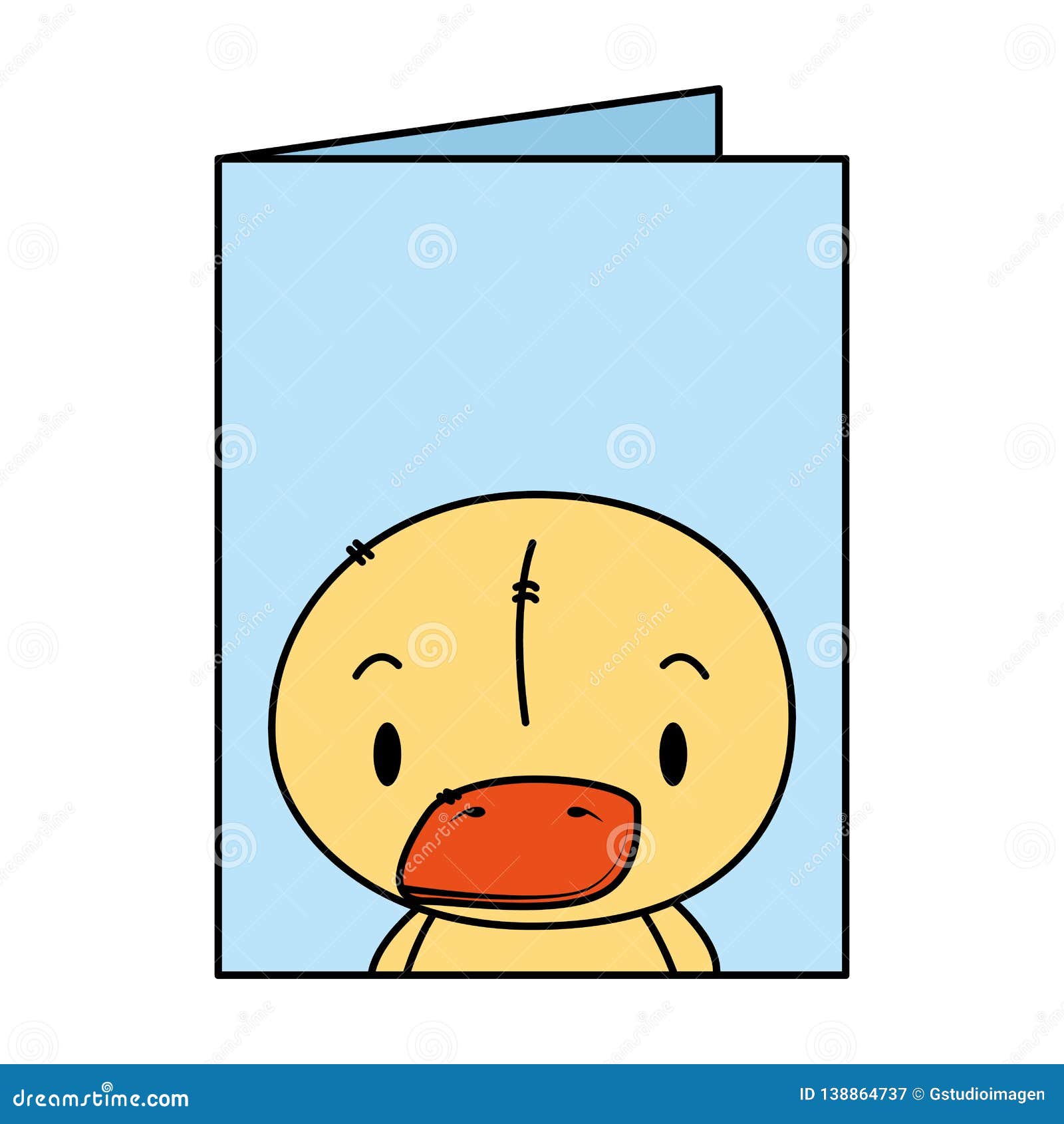 Cute little duck character stock vector. Illustration of childish ...