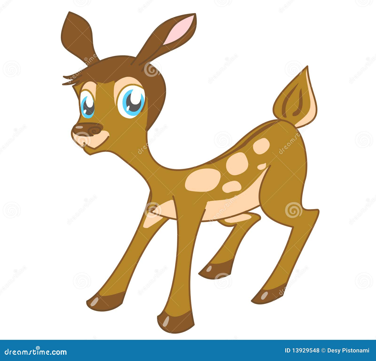 Cute little fawn stock vector. Illustration of comic - 13929548