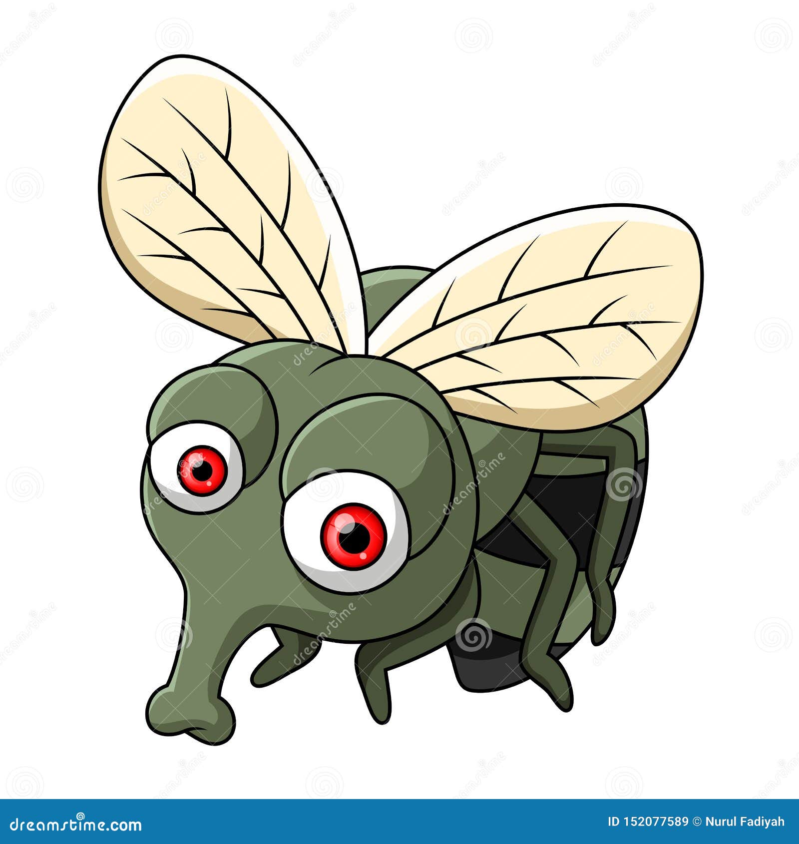 Flies Set Cartoon Coloring Page Vector Illustration | CartoonDealer.com ...