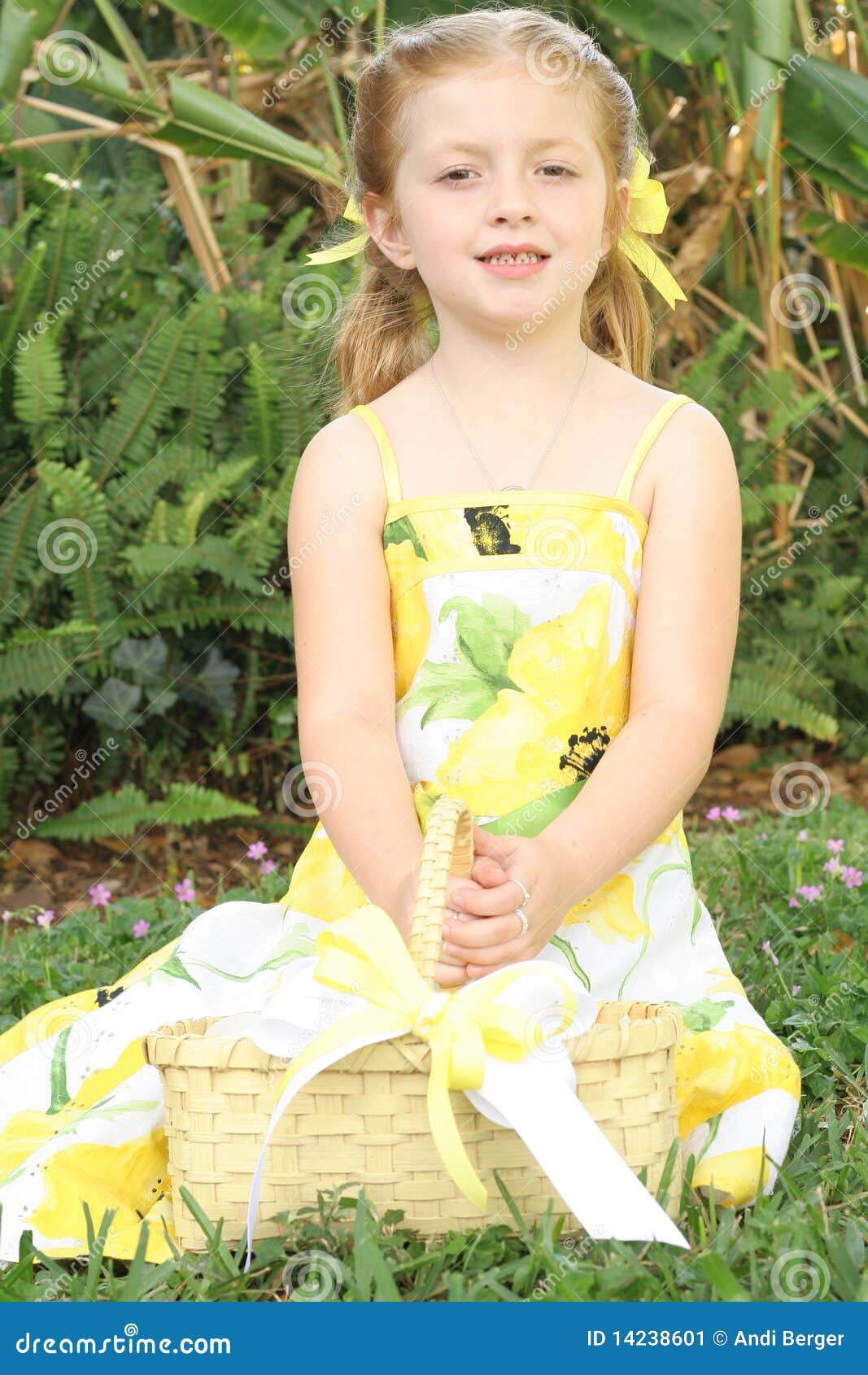 Cute little flower girl stock image. Image of innocent - 14238601