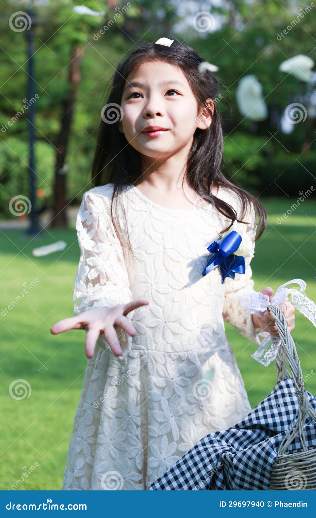 Cute little flower girl stock photo. Image of elementary - 29697940