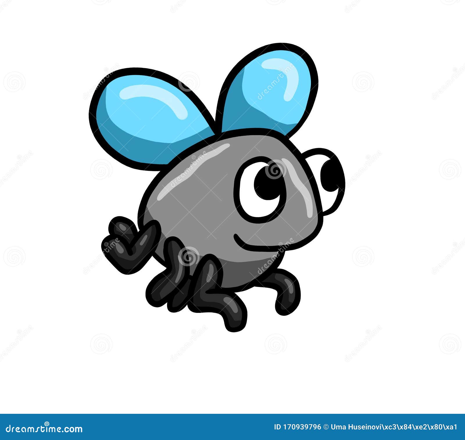 A Very Cute Little Fly stock illustration. Illustration of pest - 170939796