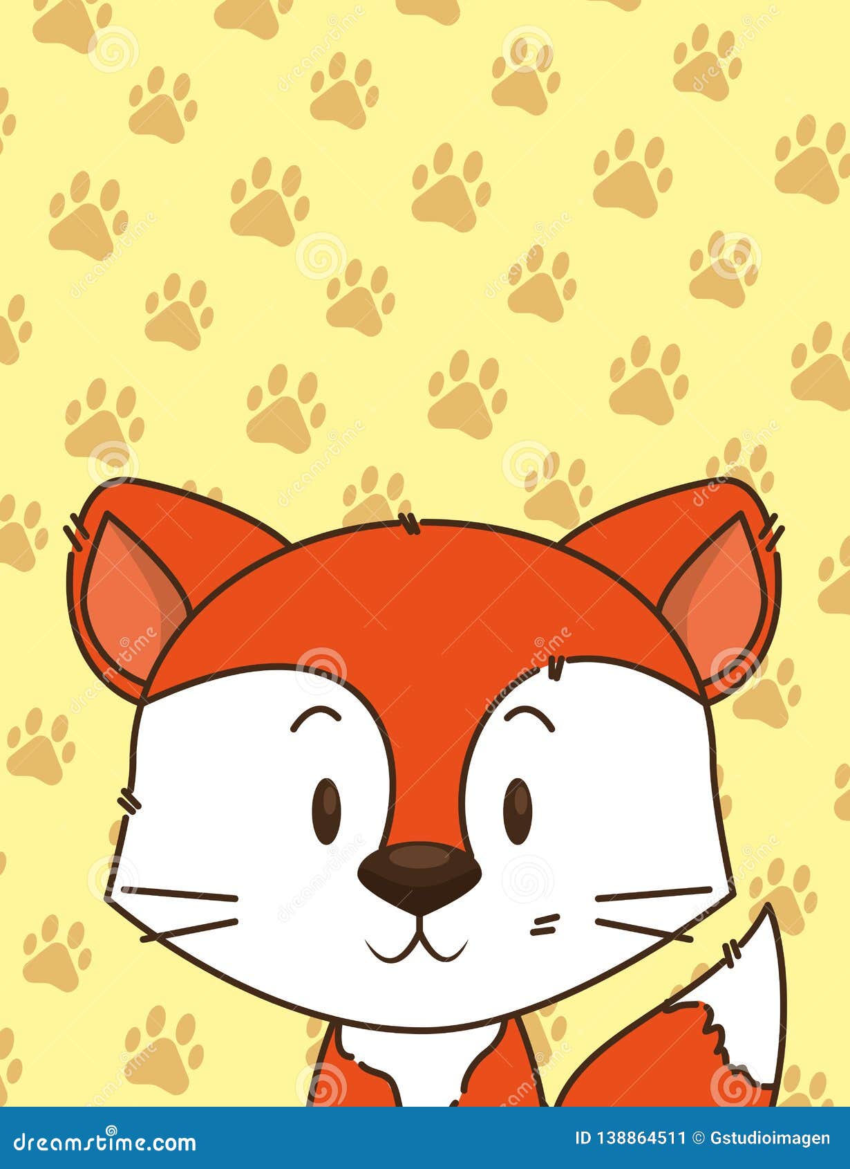 Cute little fox character stock vector. Illustration of kids - 138864511