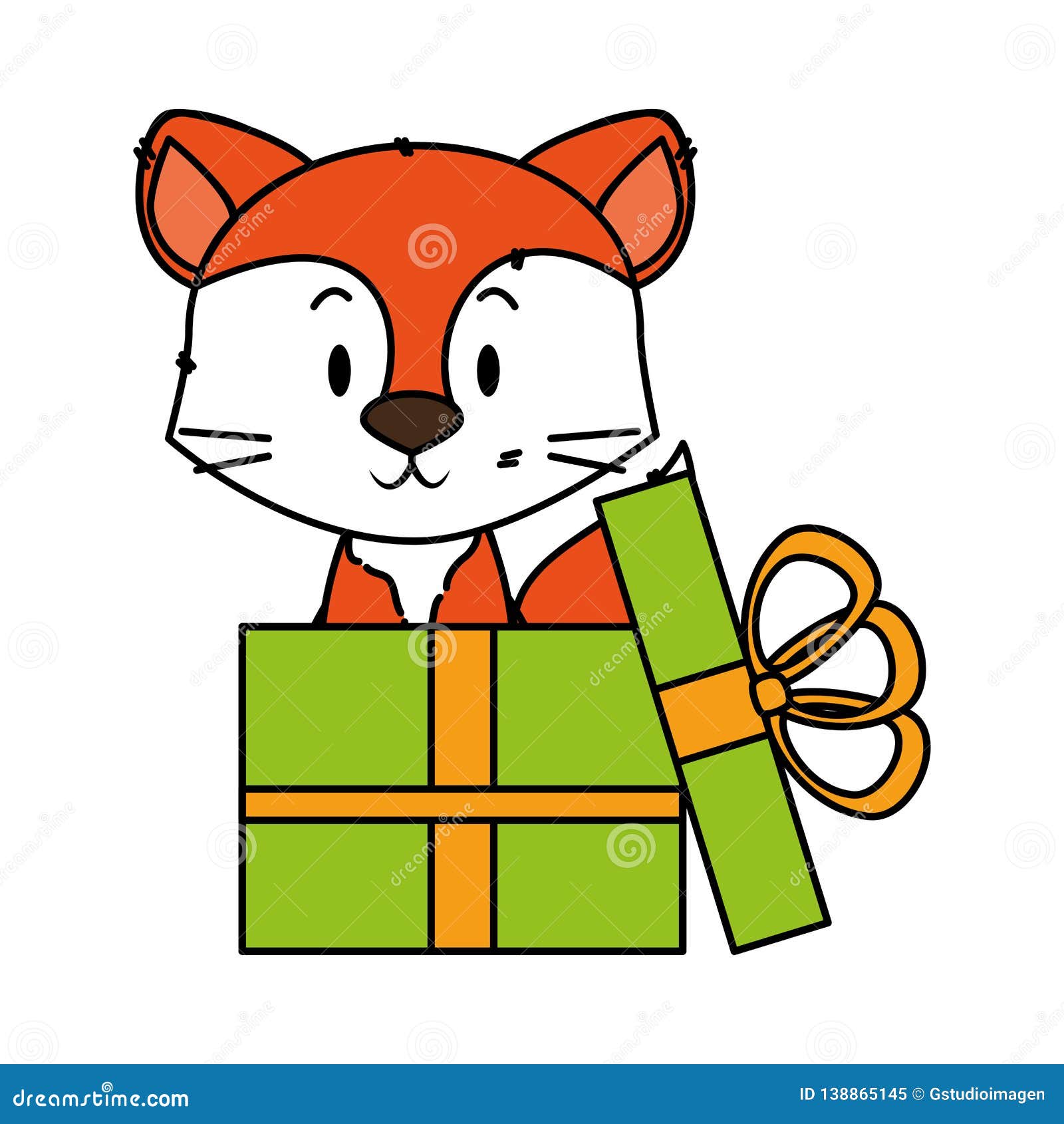 Cute little fox character stock vector. Illustration of comic - 138865145