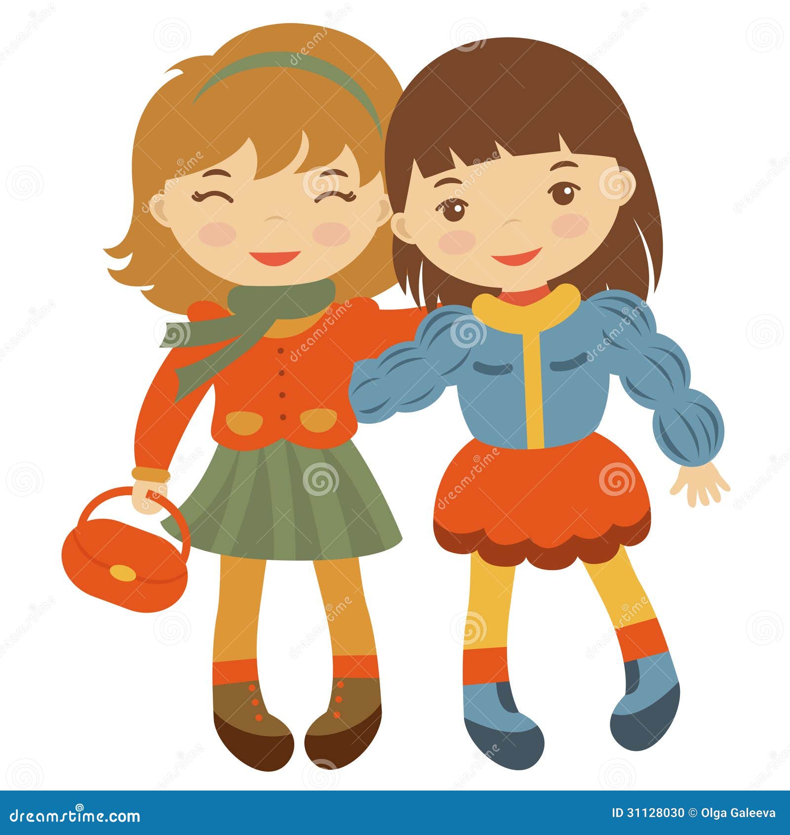 Cute little friends stock vector. Illustration of cheerful - 31128030