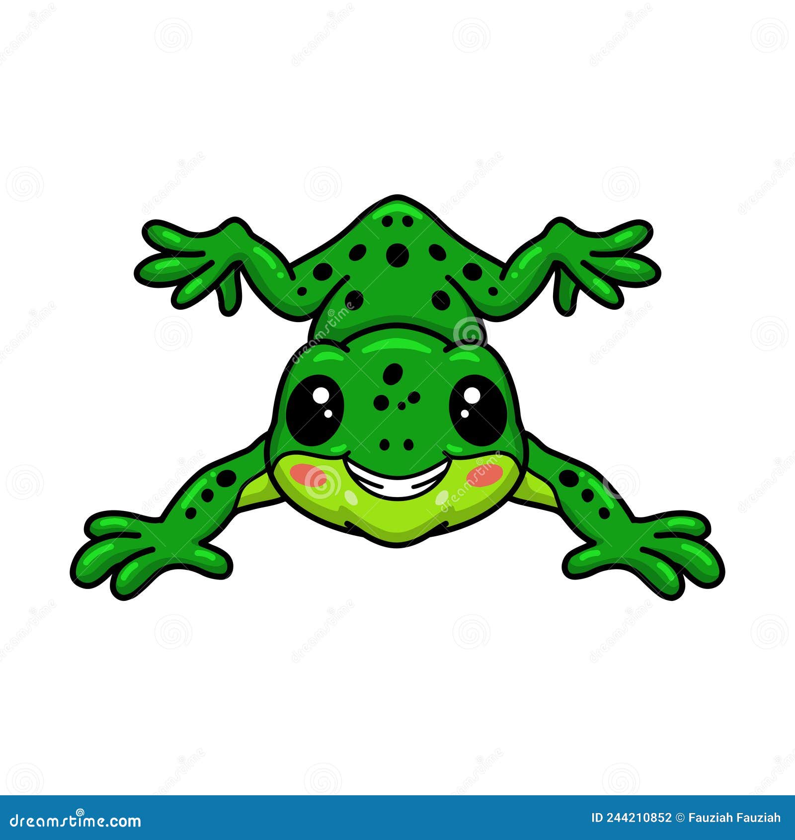 Cute Little Frog Cartoon Character Stock Vector - Illustration of ...