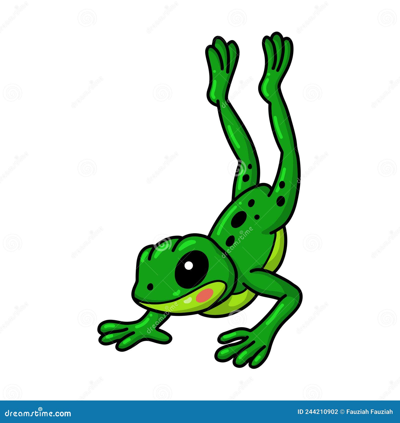 Cute Little Frog Cartoon Character Stock Vector - Illustration of ...