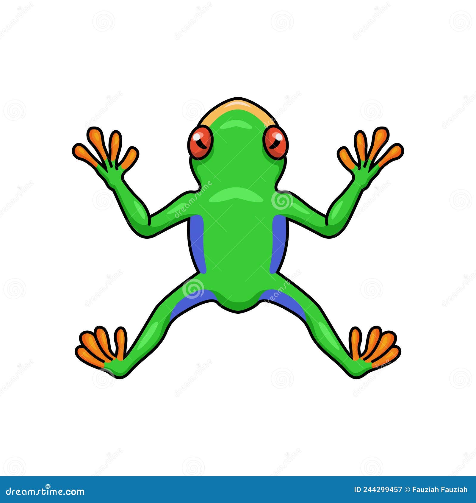 Cute Little Frog Cartoon Character Stock Vector - Illustration of ...
