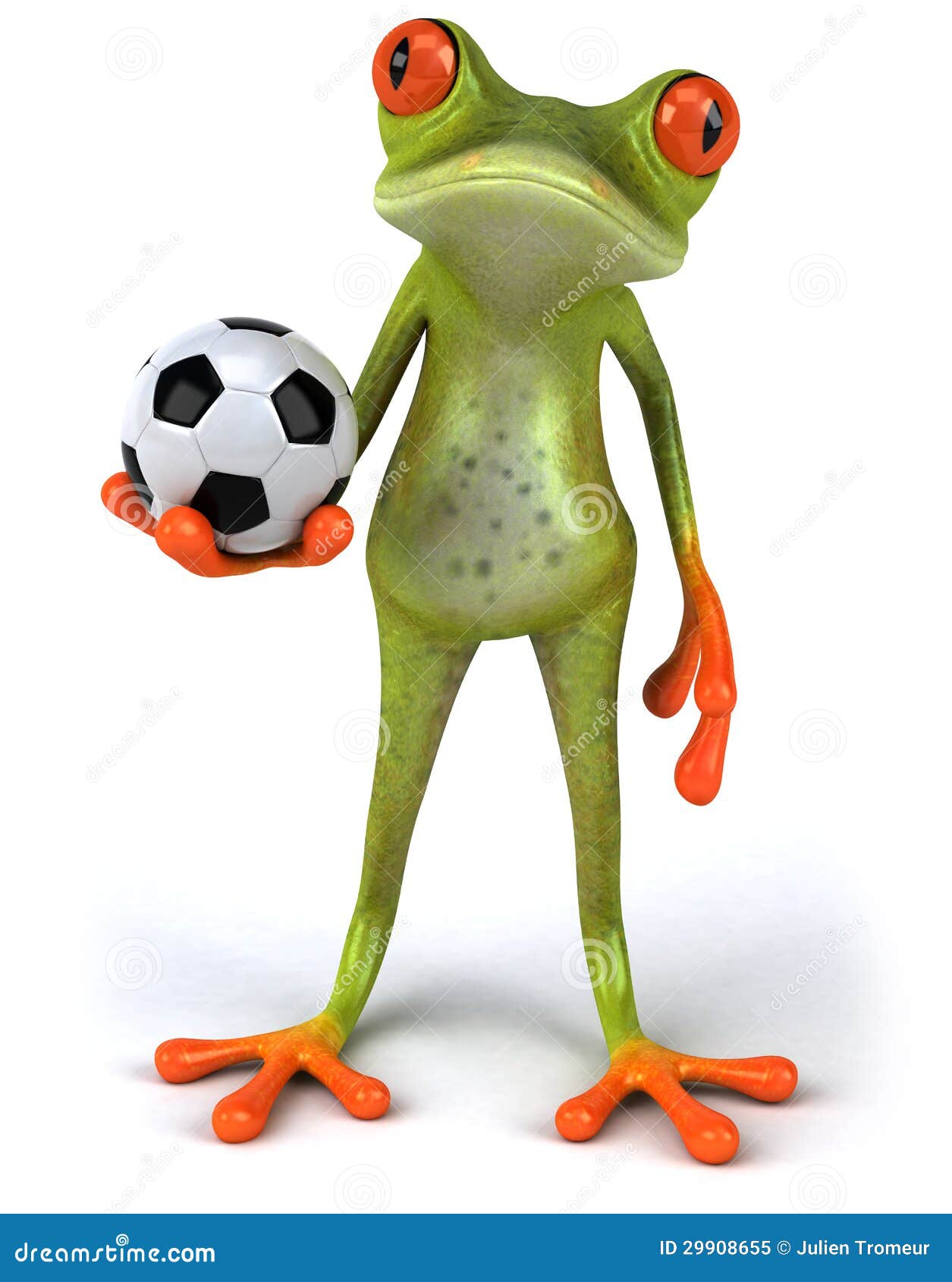 Frog and football stock illustration. Illustration of football - 29908655