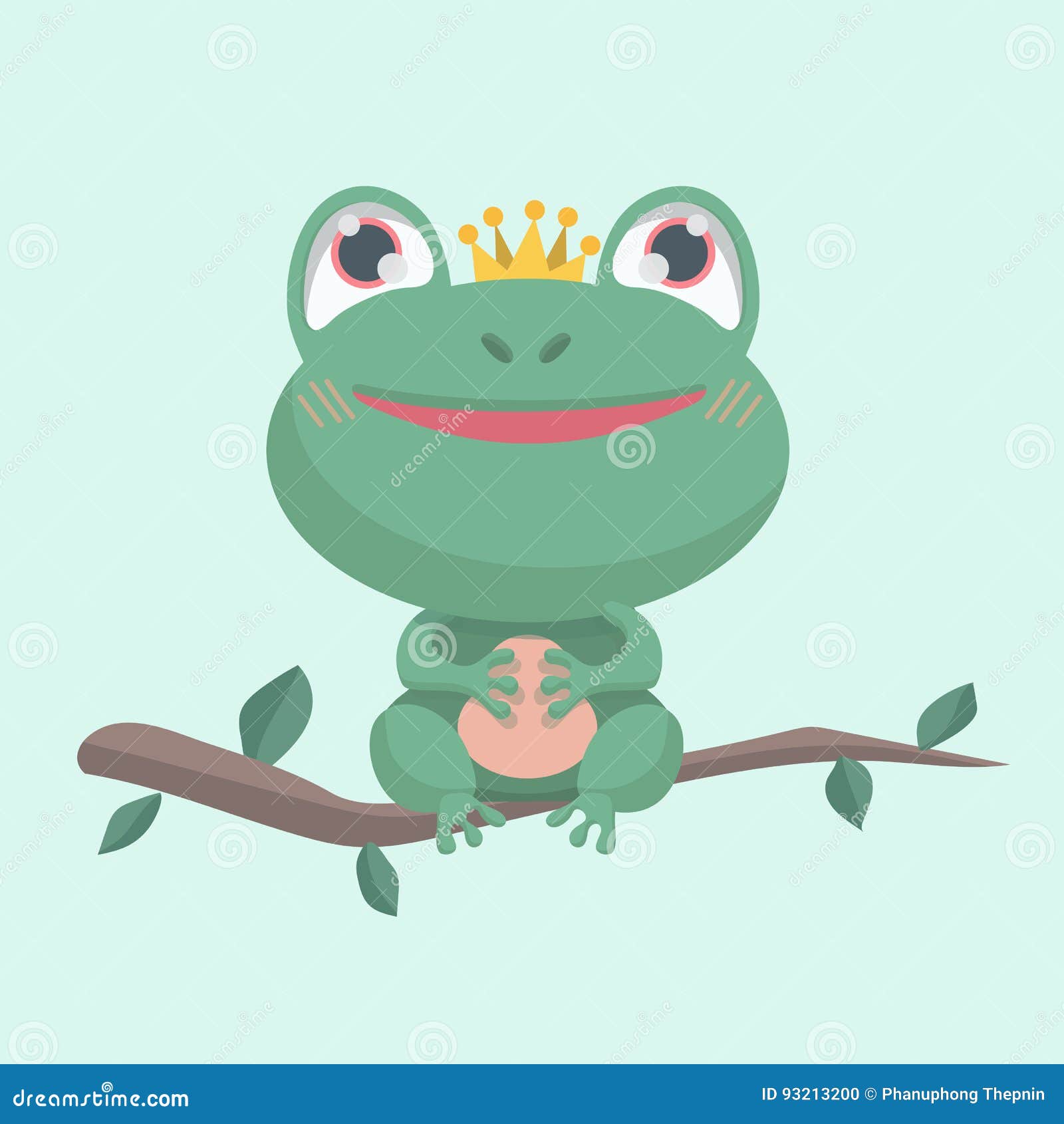 Cute little frog. stock vector. Illustration of little - 93213200