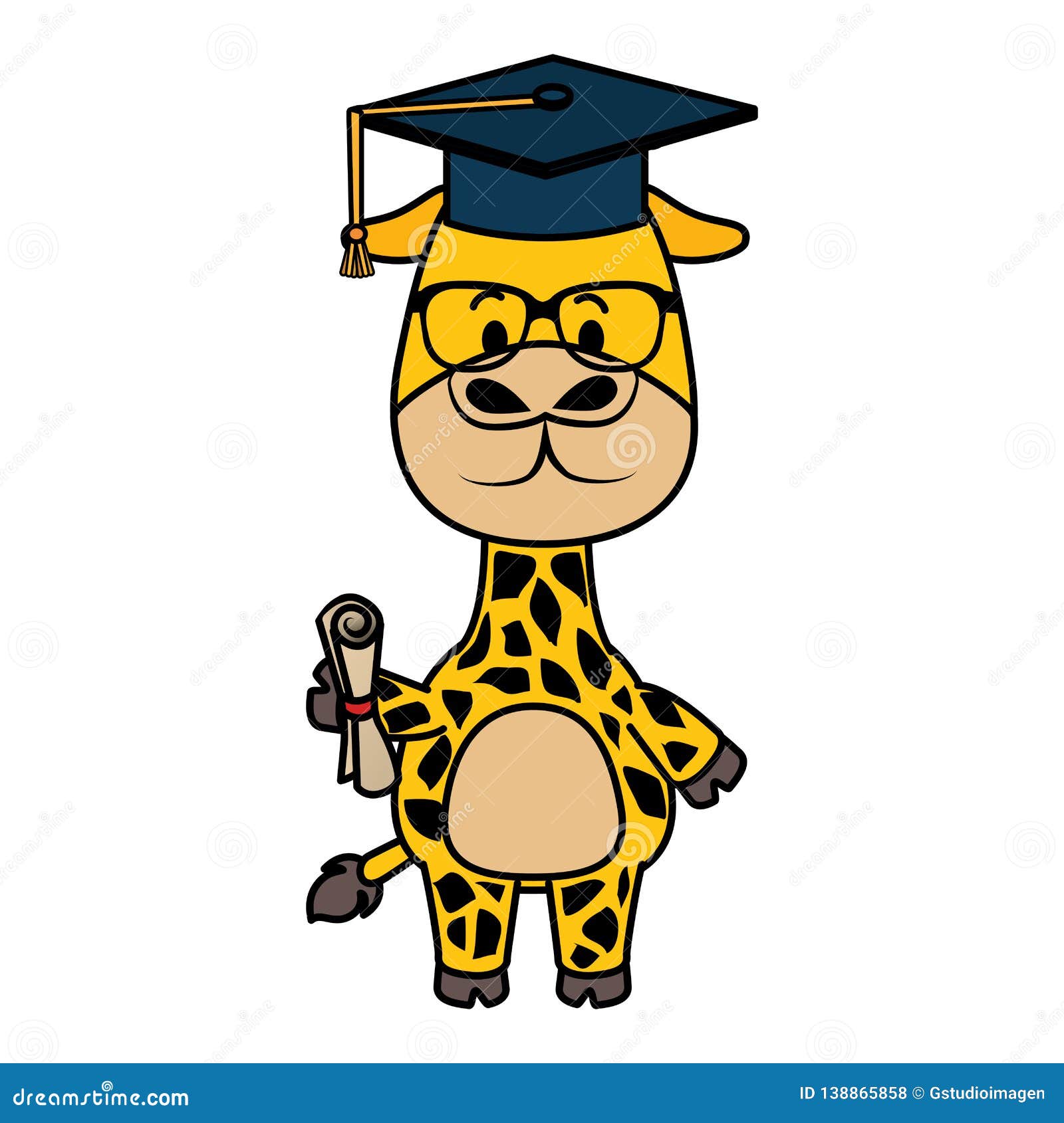 Cute Little Giraffe Character Stock Vector - Illustration of living ...
