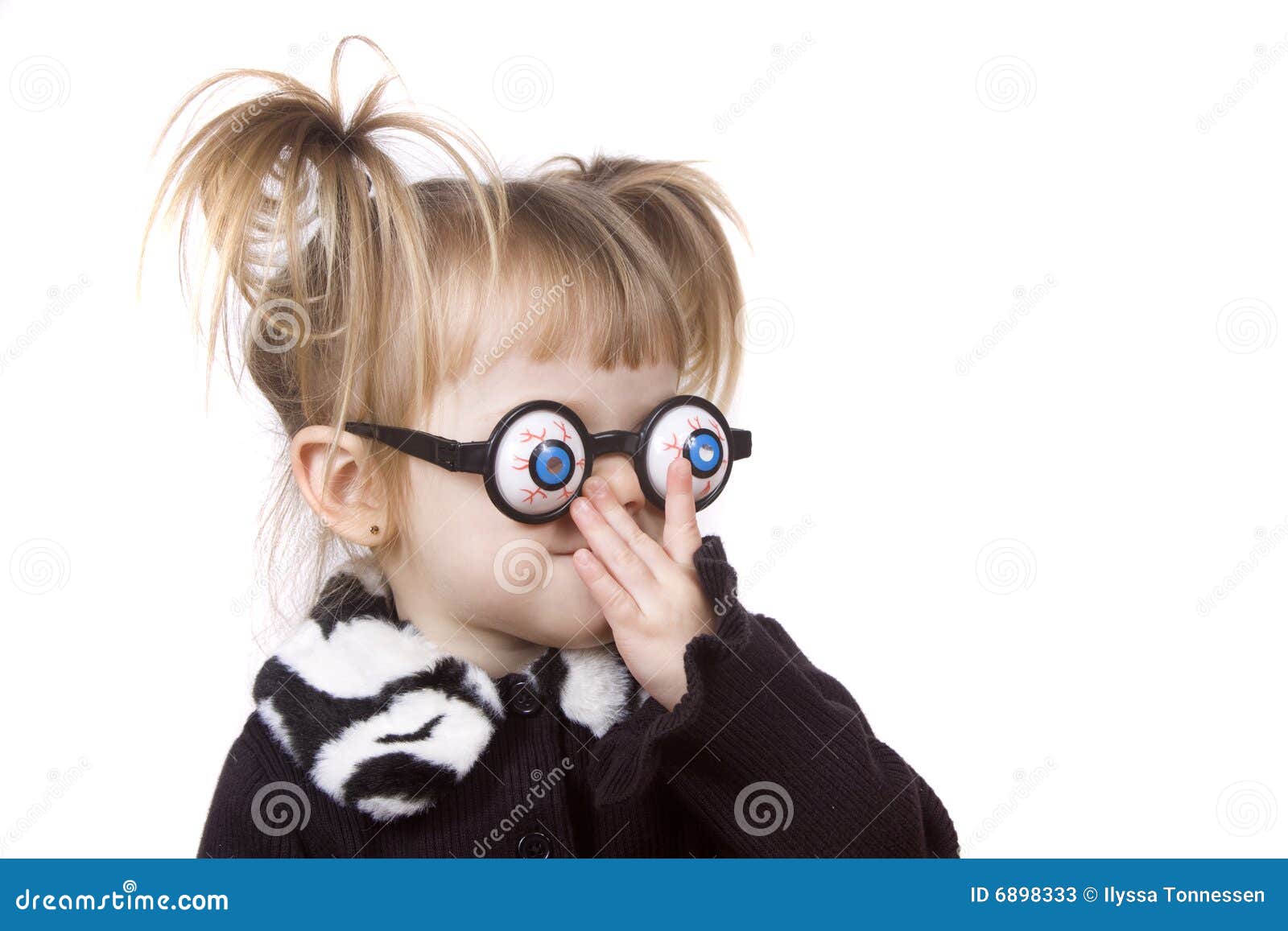 Cute Little Girl Acting Silly Stock Image - Image of studio, eyes: 6898333