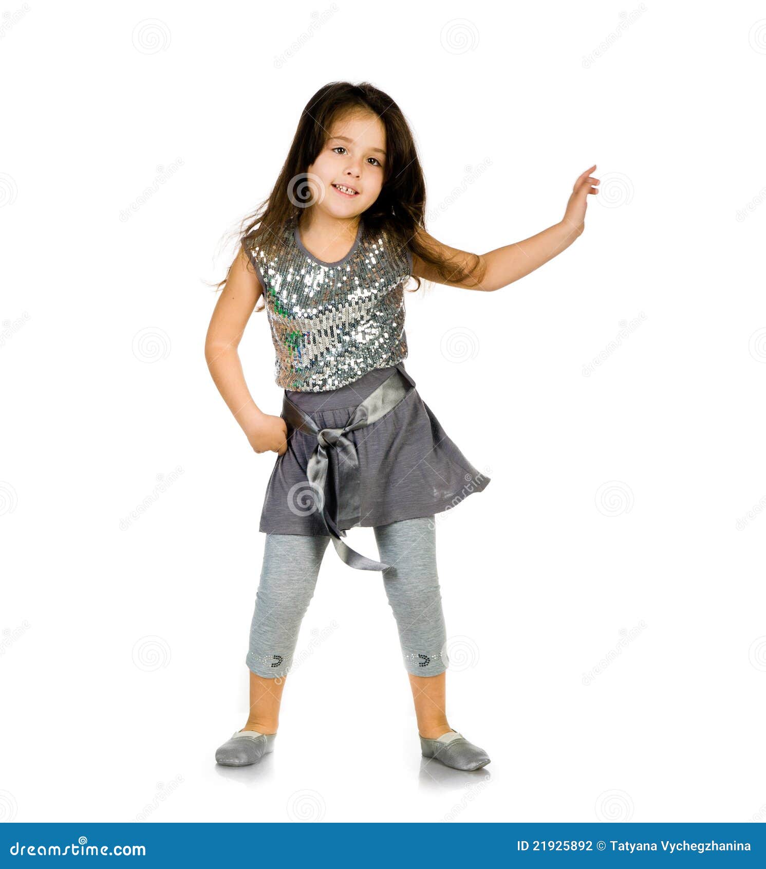 Cute little girl dance stock photo. Image of motion, hand - 21925892