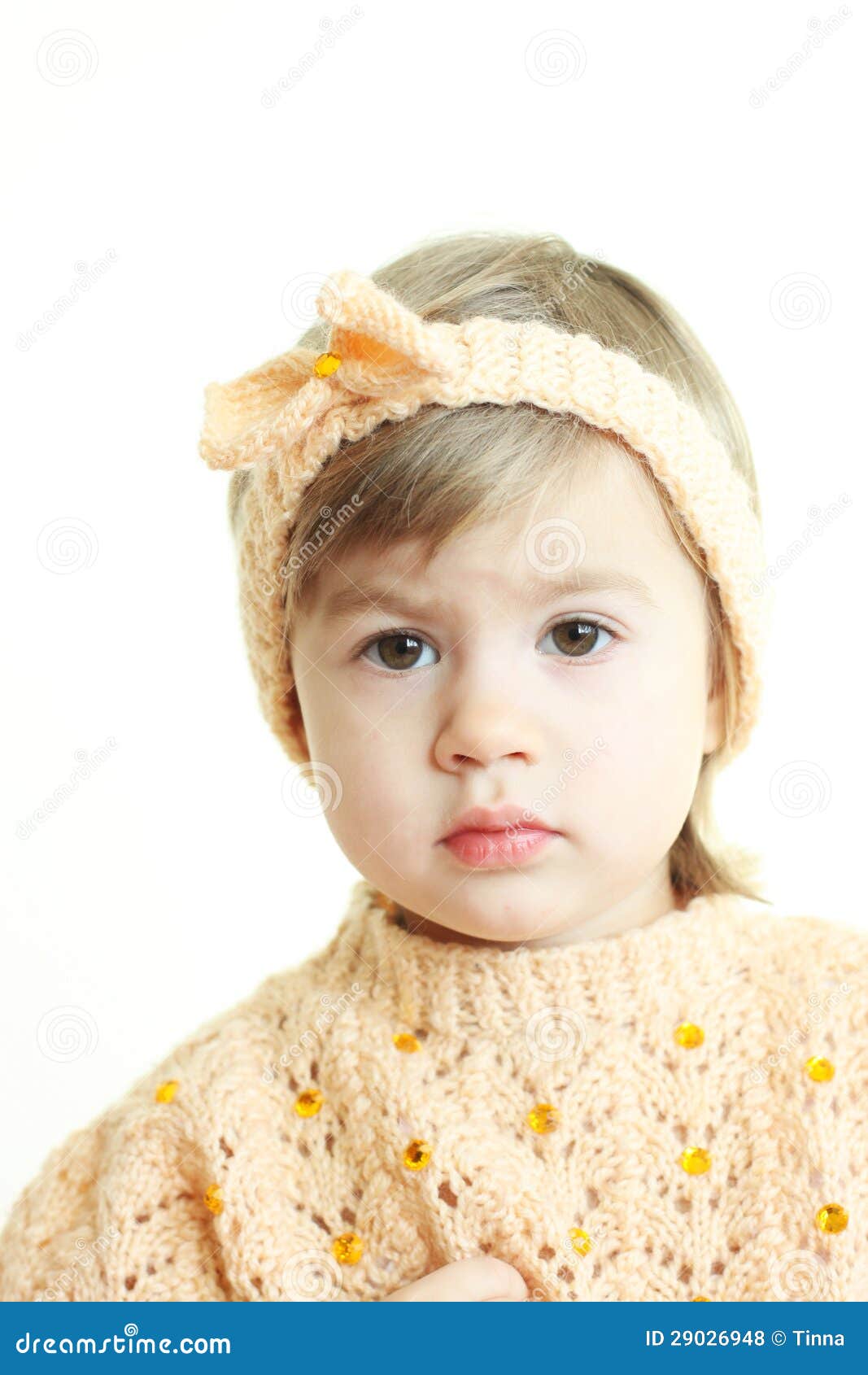 Cute Little Girl in Handmade Clothes Stock Photo - Image of blond ...