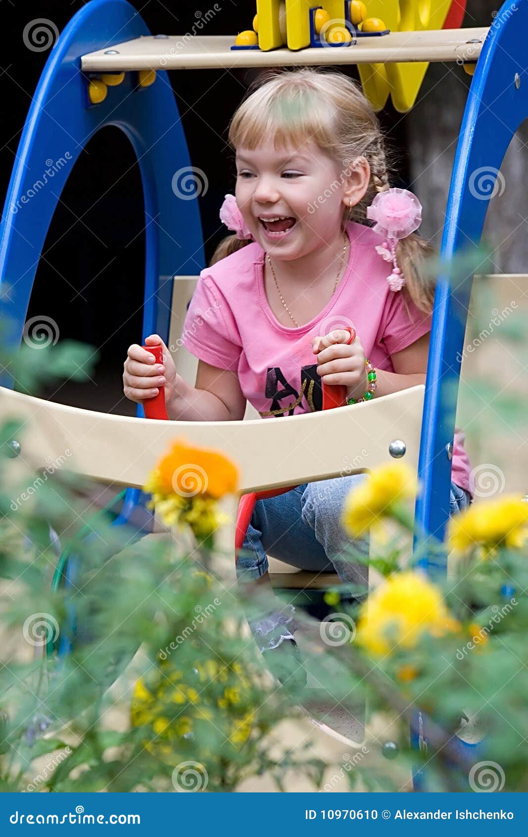 Cute Little Girl Having Fun. Stock Photo | CartoonDealer.com #10970610