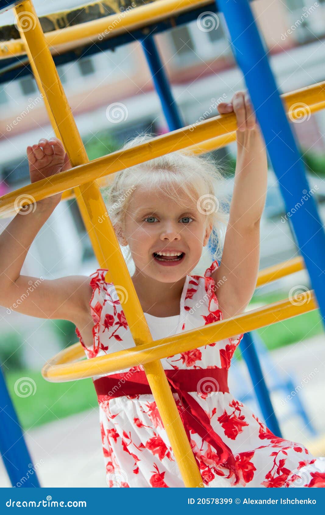 Cute Little Girl Having Fun. Stock Image - Image of life, outdoors ...