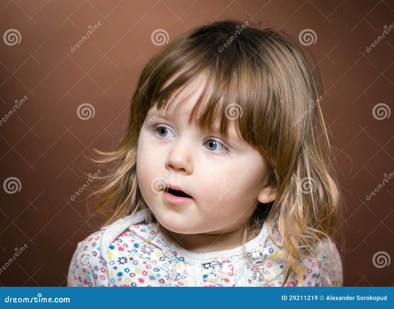Cute Little Girl Interesting in Something Stock Image - Image of play ...