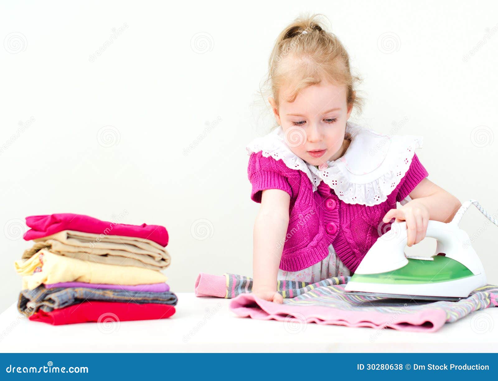 Child ironing clothes stock photo. Image of ironing, cute - 30280638