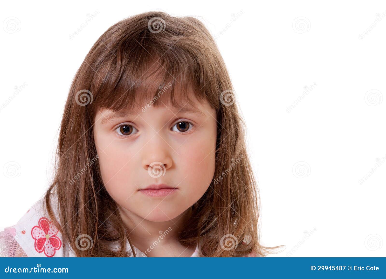 Sad little girl stock image. Image of girl, seamless - 29945487