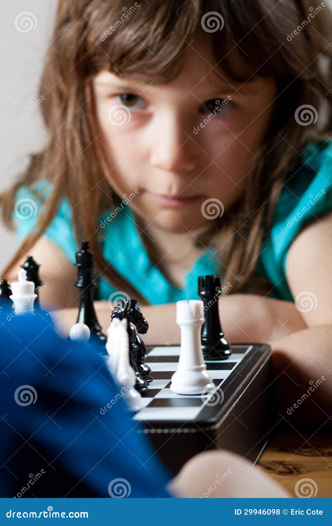 Girl playing chess stock photo. Image of leisure, playing - 29946098