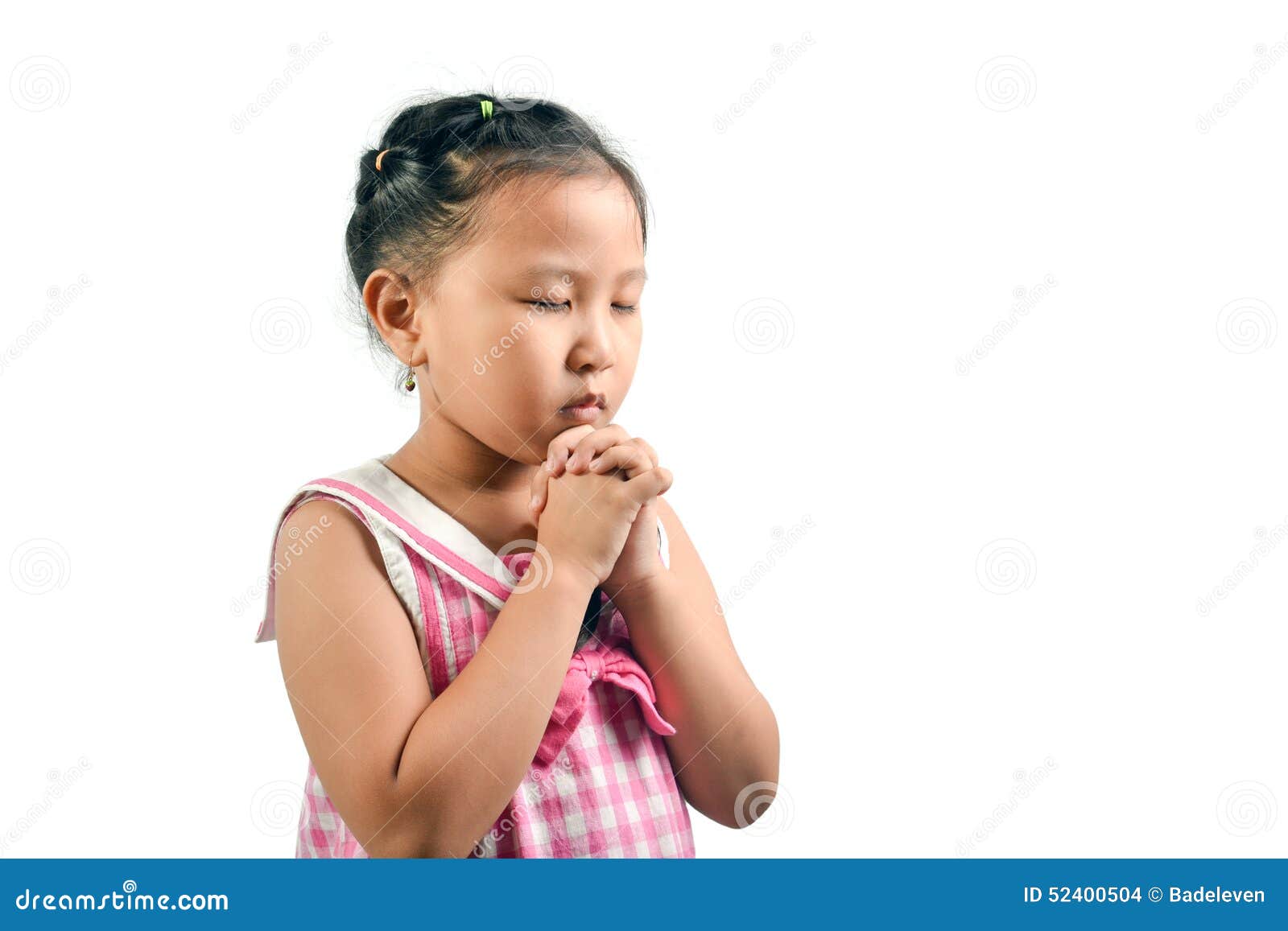 Cute Little Girl Praying stock photo. Image of asian - 52400504