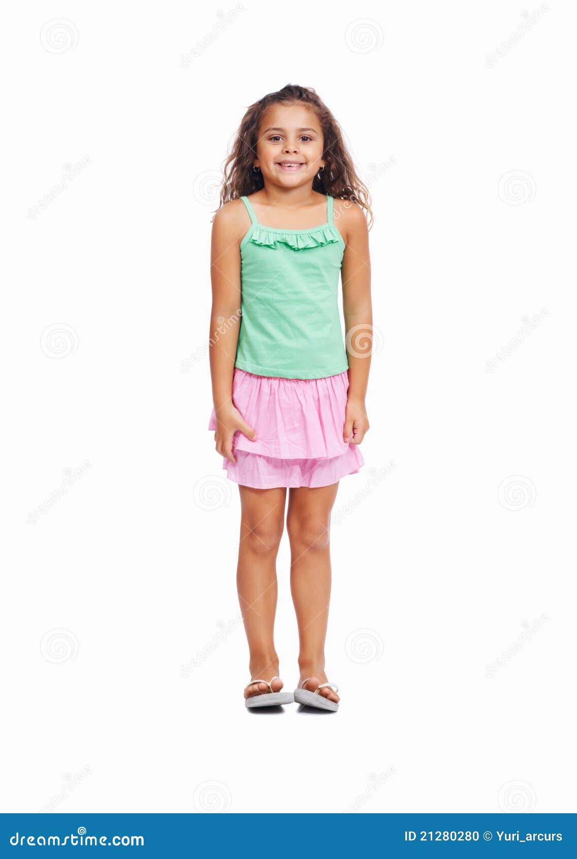 Cute Little Girl Standing on White Background Stock Photo - Image of ... Cute Little Girl Standing on White Background Stock Photo - Image of ...